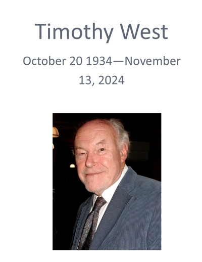 Timothy West in memoriam | Quincy Public Library